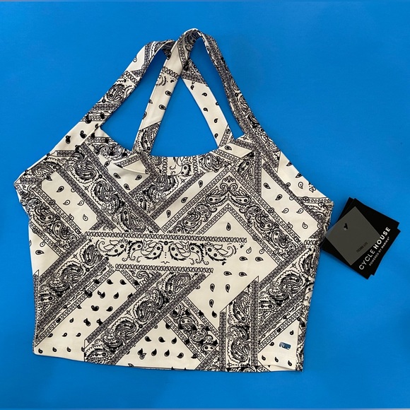 Marika | Tops | Nwt Cycle House By Marika White Bandana Mix Crop Top ...